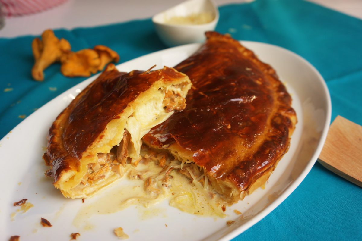 Chausson au fromage et champignons