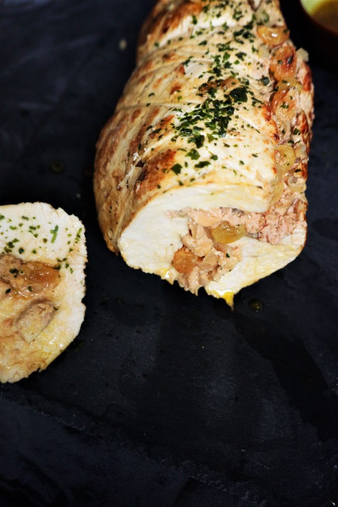 Rôti de dinde farci au foie gras